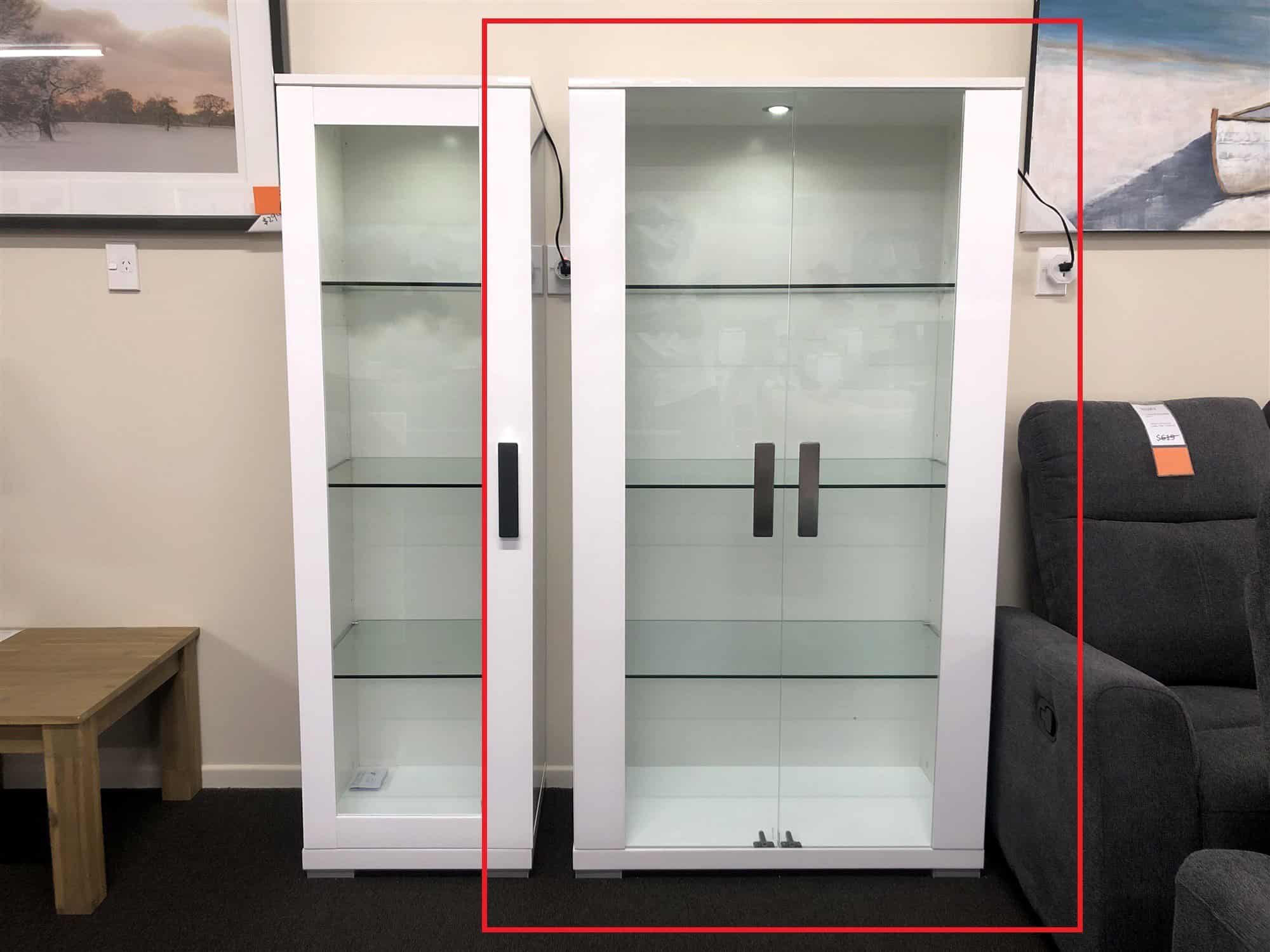 Coco White Gloss Display Unit Glass Door – Victor's Choice Furniture