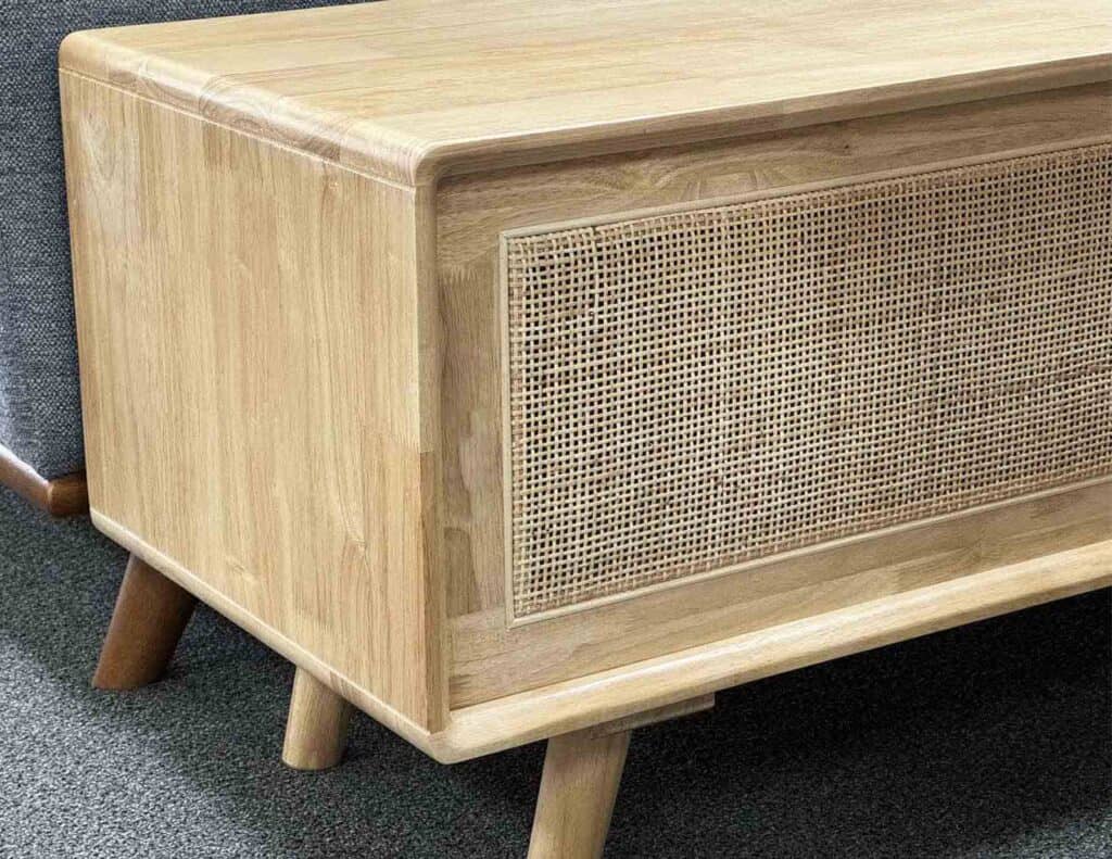 Copenhagen Rattan Solid Rubber Wood TV Unit 1800mm