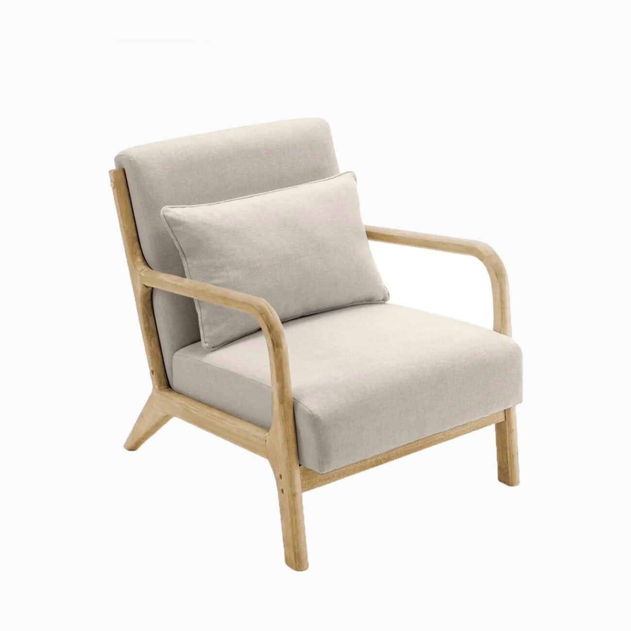 Fabric Armchair Cream