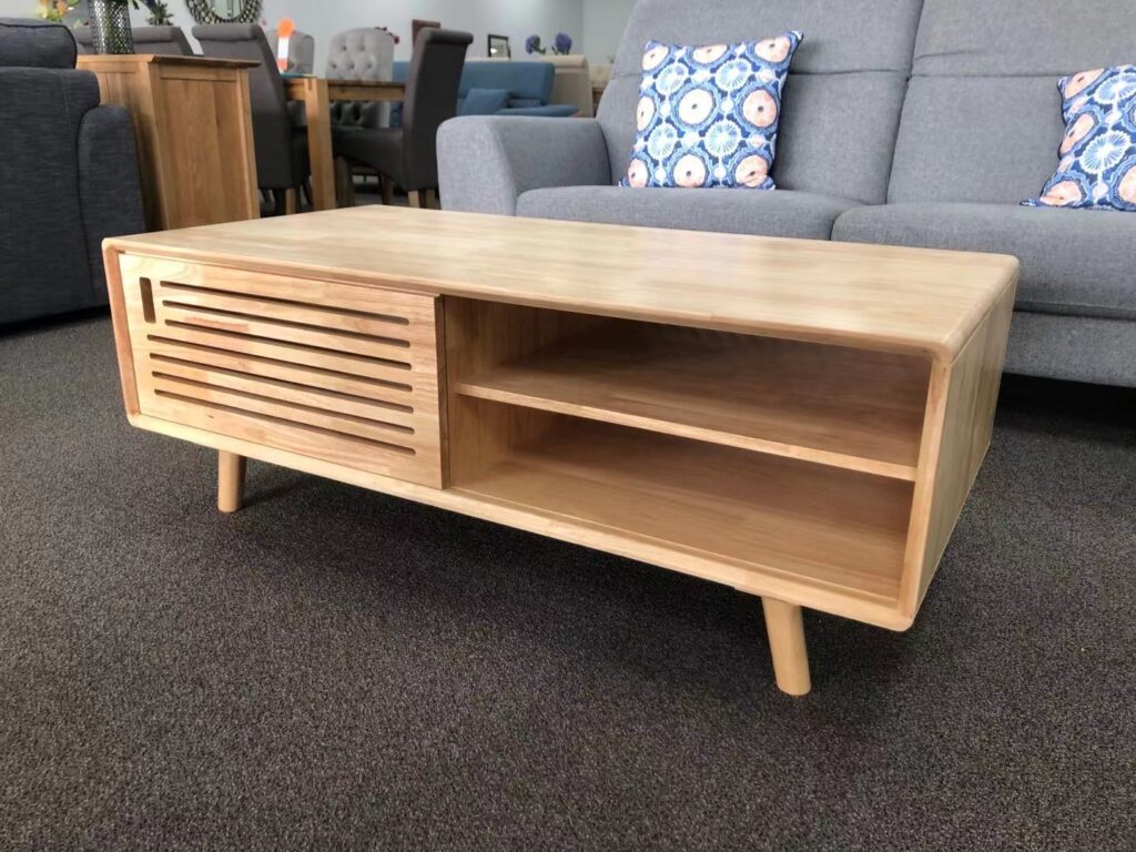 Ruby Solid Rubber Wood Coffee Table