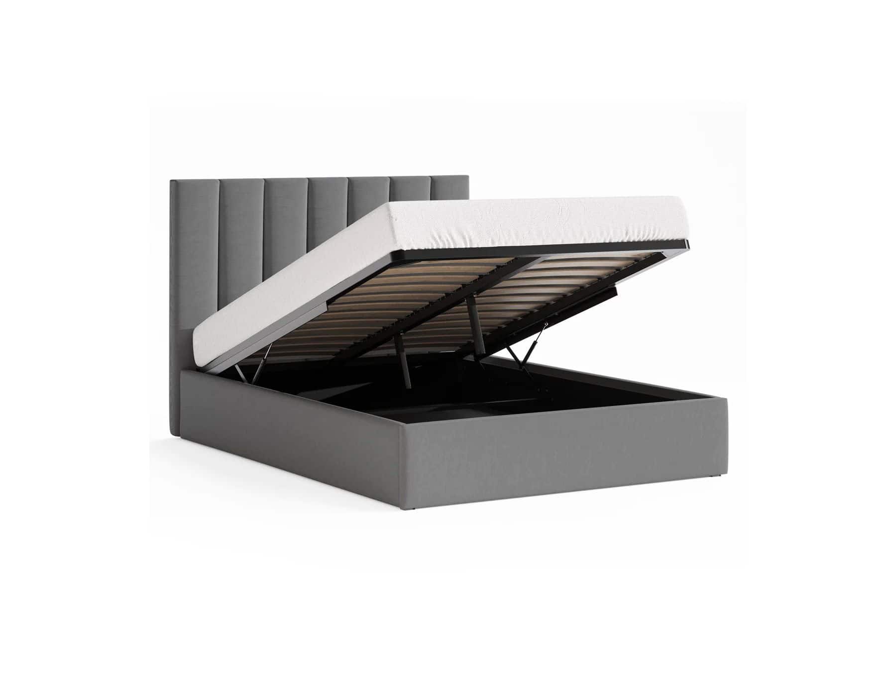 Banff Gas Lift Storage King Single Bed Charcoal