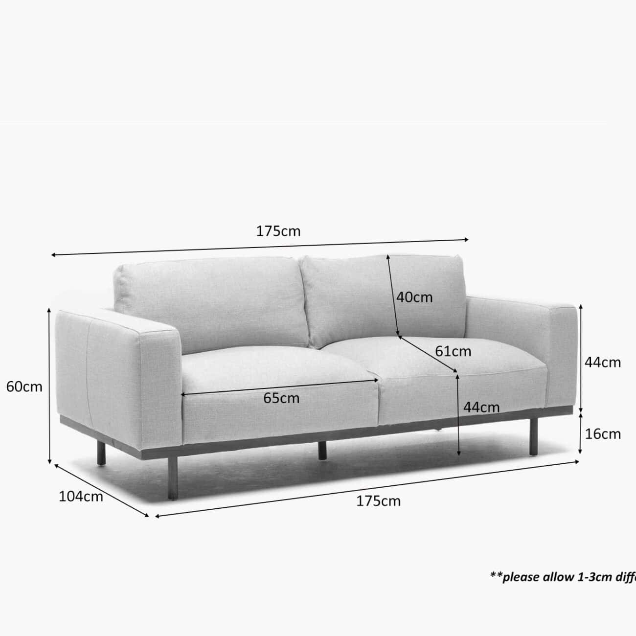 Urban Beige Fabric Sofa Set 2+3 Seater – Modern Lounge Couch Suite for ...