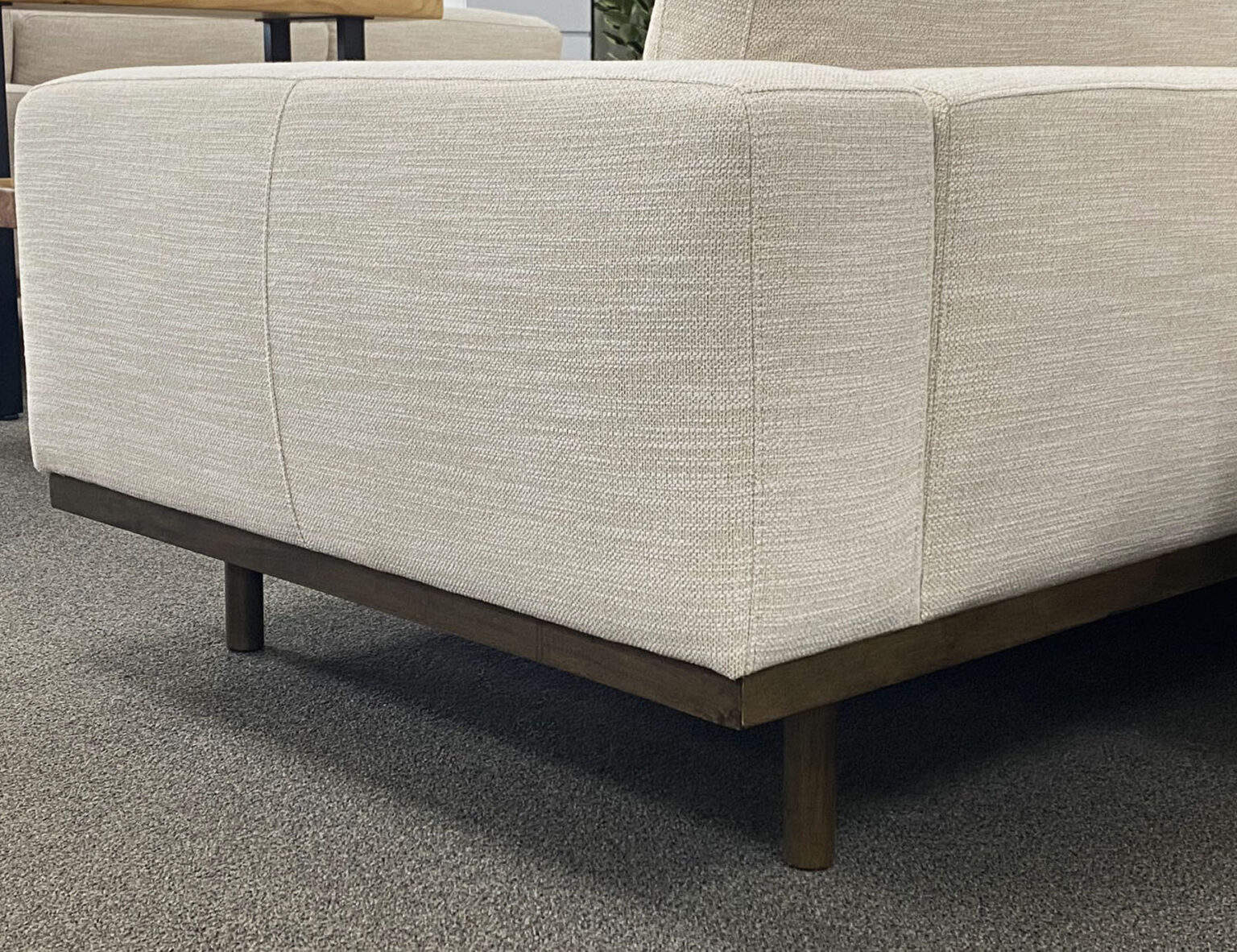 Urban Beige Fabric Sofa 3 Seater | Modern Compact Lounge Sofa NZ