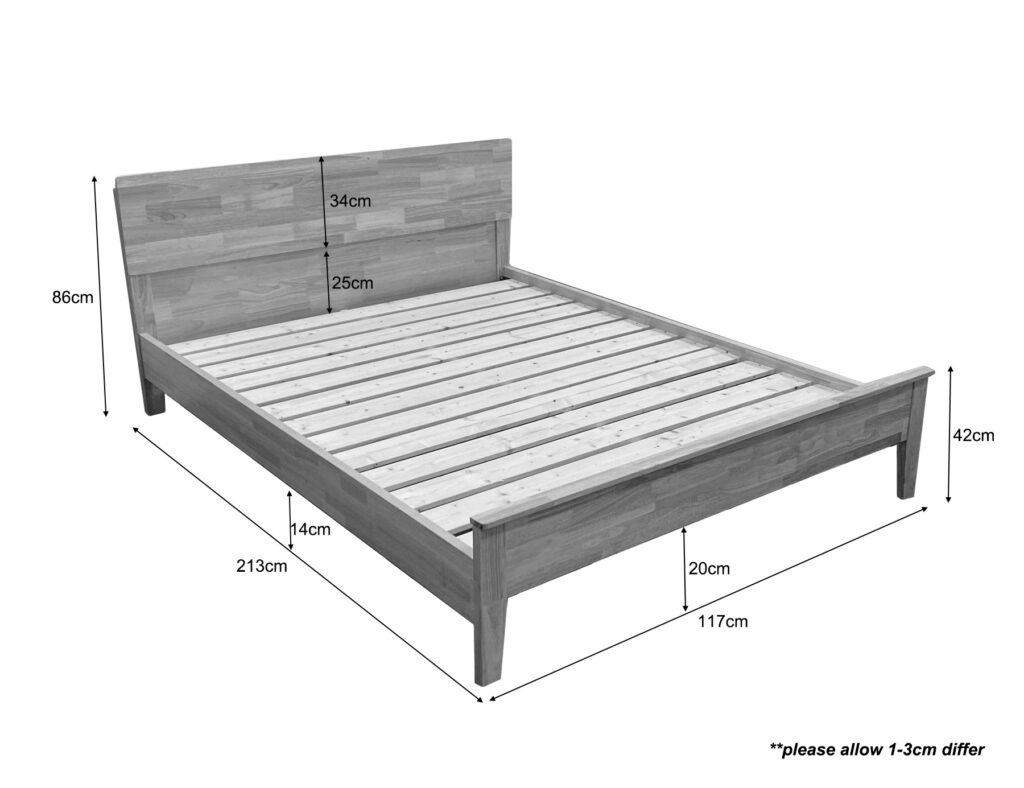 Albany Solid Wood King Single Bed