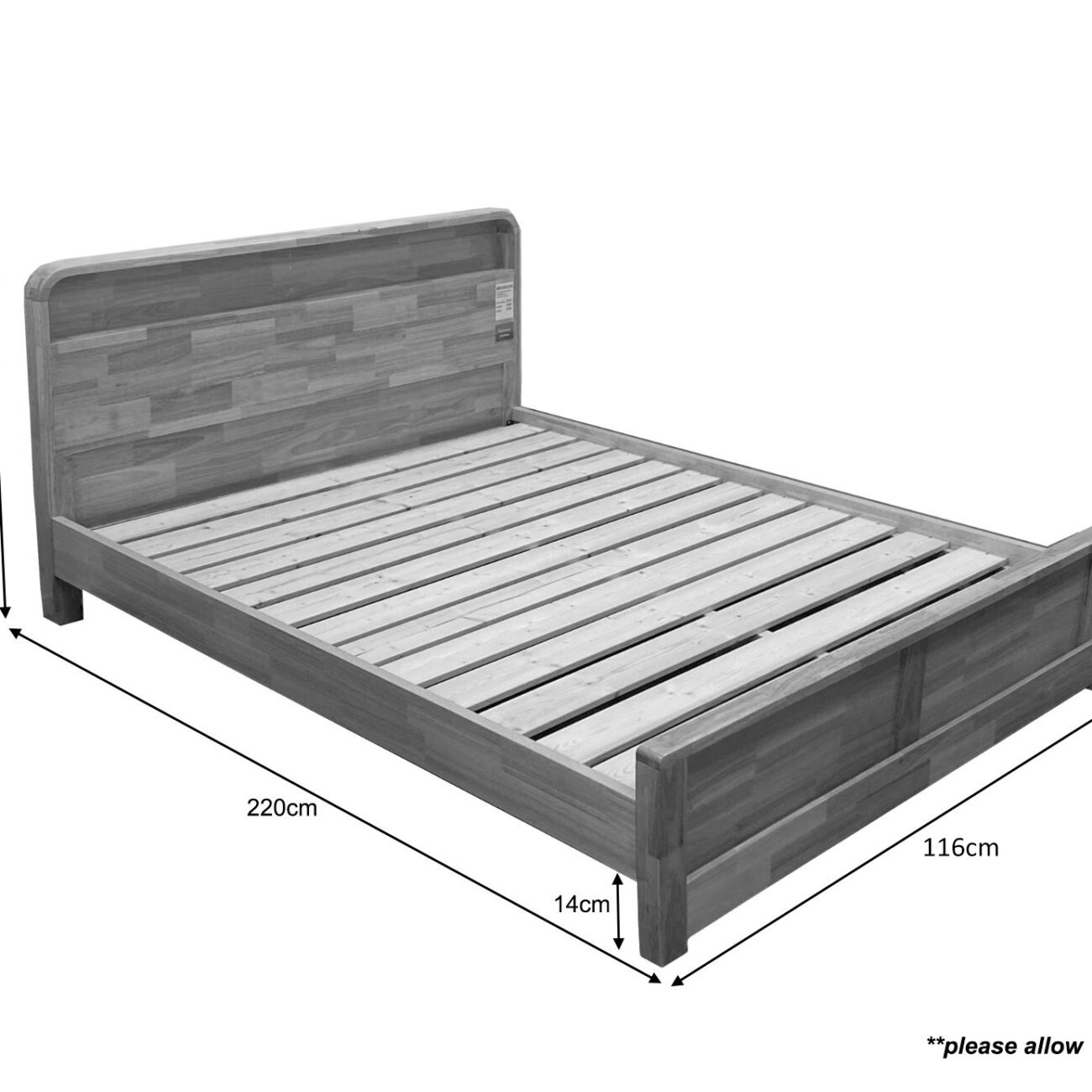 Brooklyn Solid Wood King Single Bed