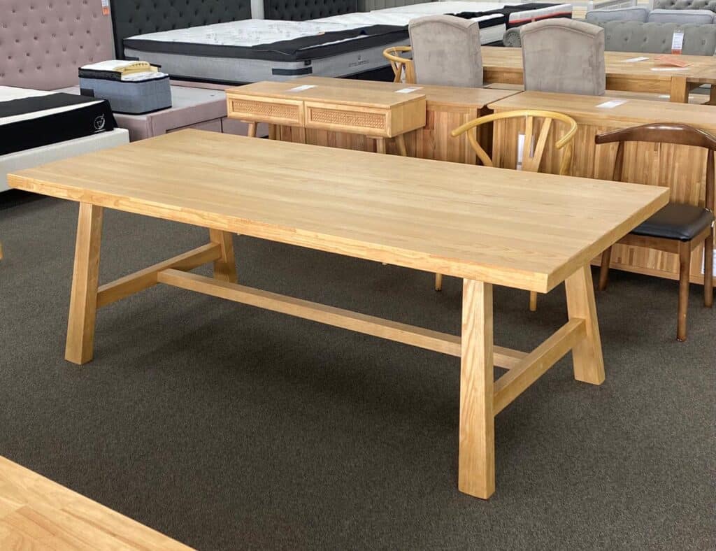 Alaska Ash Wood Dining Table 2200mm