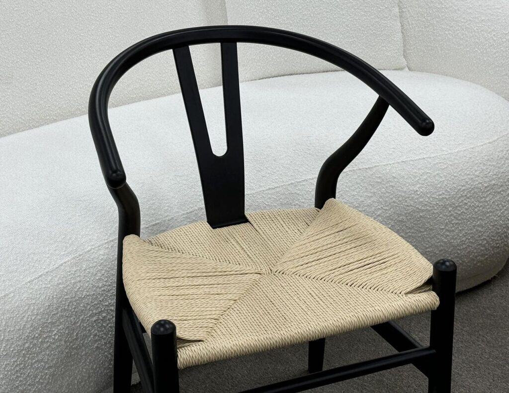 CH24 Black Wishbone Y Chair Hans Wegner Wooden Chair Replica