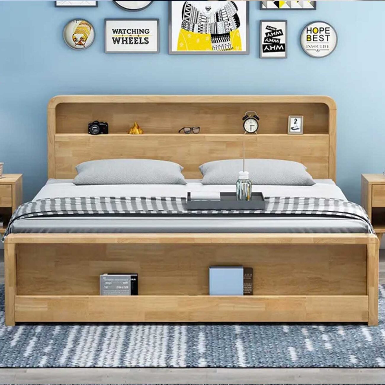 Brooklyn Solid Wood Double Bed