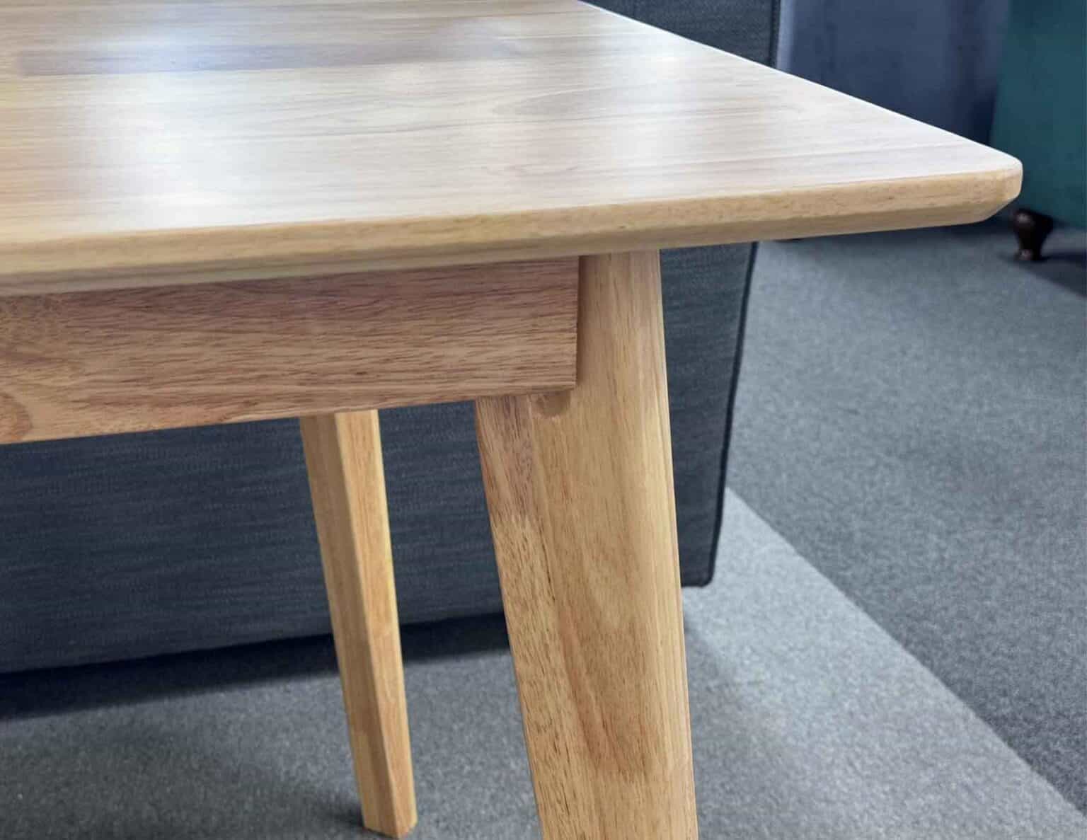 Reese Solid Rubber Wood Dining Table 1200mm