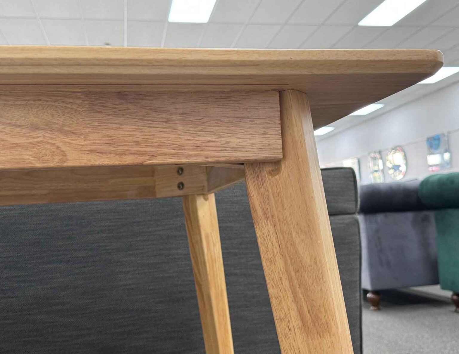 Reese Solid Rubber Wood Dining Table 1500mm