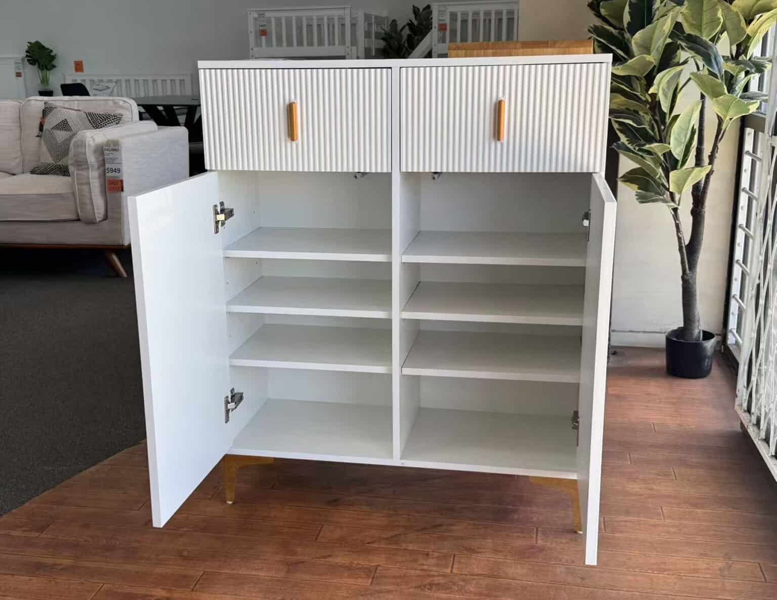 Nicky White Shoe Cabinet