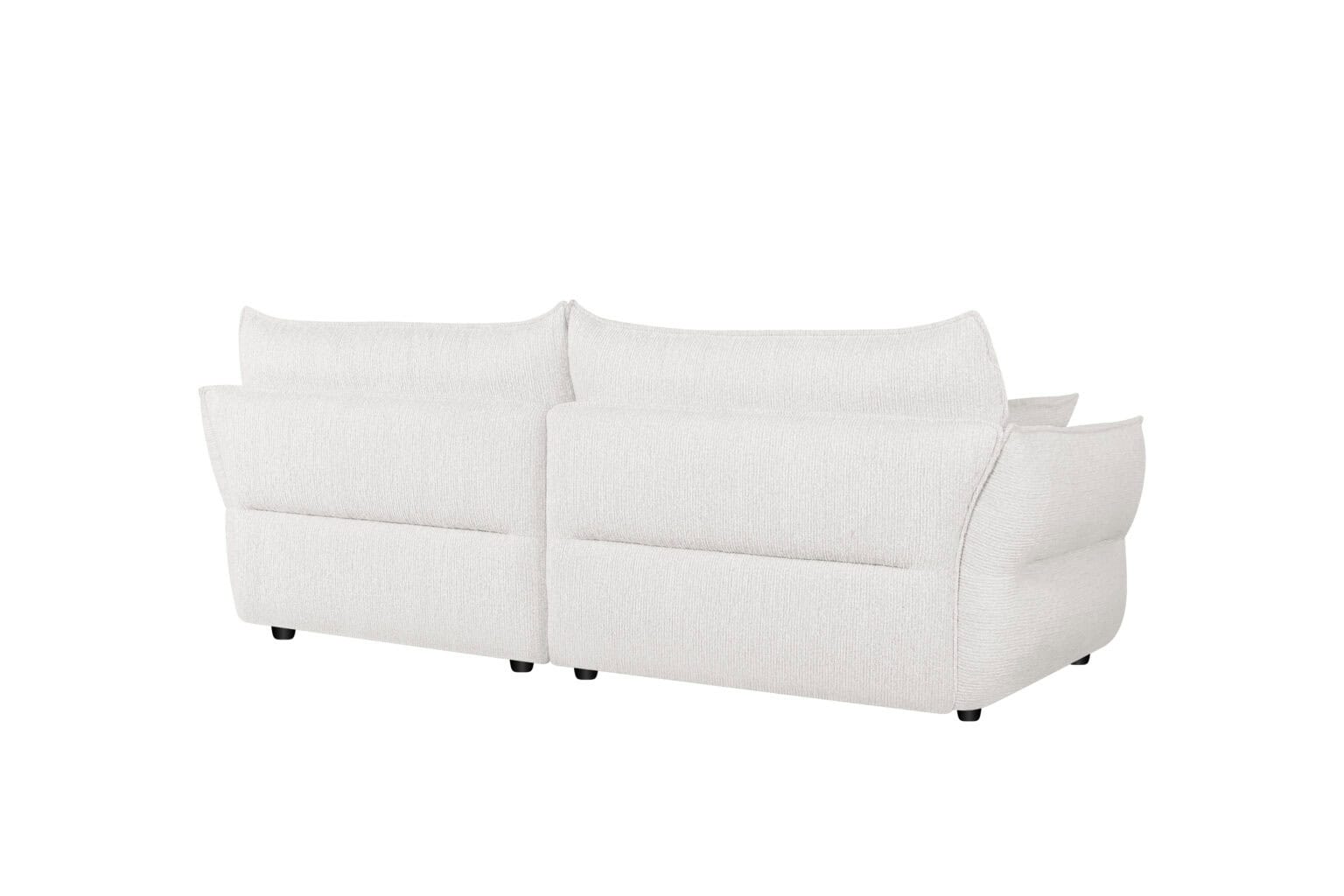 Gelato Cream Chenille Fabric 2 Seater Sofa | Modern Lounge Suite NZ