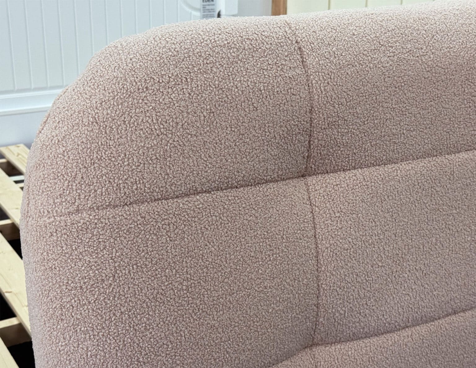 Celine Boucle Double Bed Blush Beige